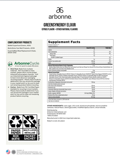 GreenSynergy Elixir – D1 Performance and Nutrition